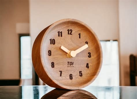 Handcrafted Wooden Analog Desktop Clock For Elegant Home Decor Etsy