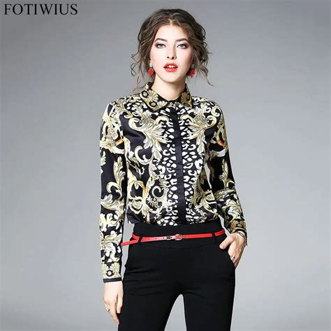 High Quality Women Fashion 2018 Runway Designer Shirt Women Long Sleeve