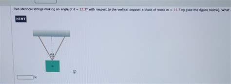 Solved Two Identical Strings Making An Angle Of θ323∘ With