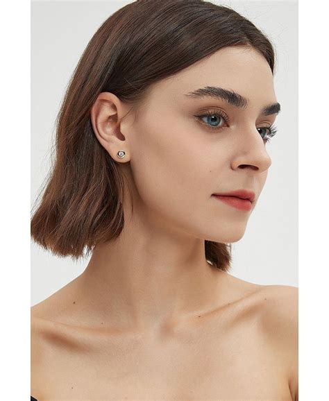 Classicharms Aurora Bezel Set Solitaire Stud Earrings Macys
