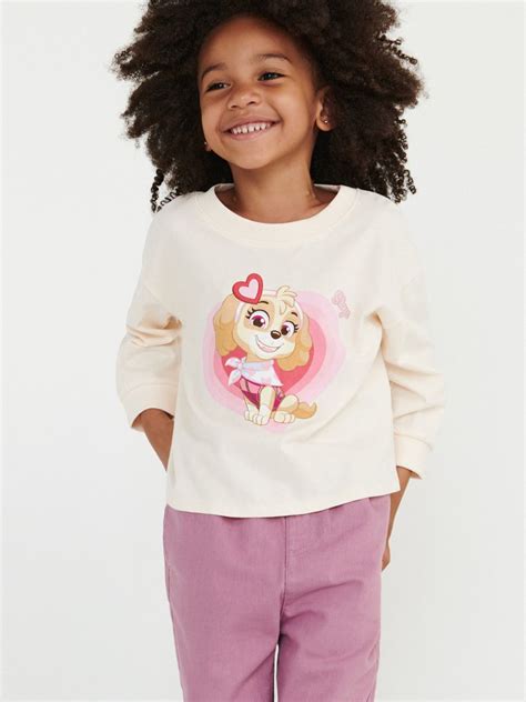 Bluză PAW Patrol cu mânecă lungă Culoare nude RESERVED 2405N 02X