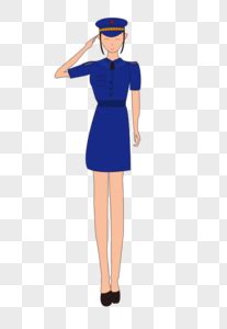 卡通女兵敬礼国旗元素素材下载 正版素材401515913 摄图网