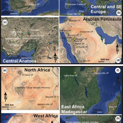 Map Of Younger Than Pliocene Monogenetic Volcanic Fields And Other