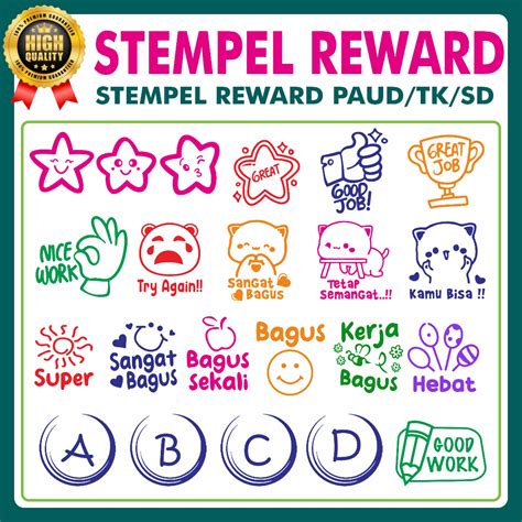 Jual Stempel Stempel Nilai Stempel Reward Paud Tk Sd Home Schooling Shopee Indonesia
