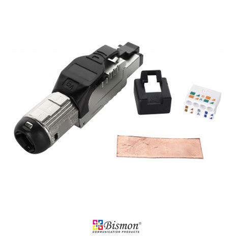 Cat A Toolless Termination Plug Shielded Black Color Bismon