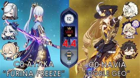 Abismo 44 C0 Ayaka Furina Freeze And C0 Navia Doble Geo 9 ⭐