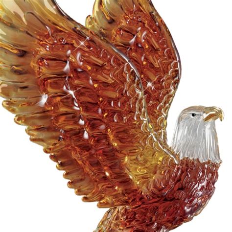 Eagle Glass Art Eagle Eagles Glass Sculpture Illuminated Lit