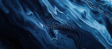Blue Black Marble Texture Waves Background Stock Illustration