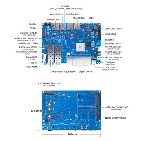 Banana Pi Bpi R4 Open Source Router Board Bpi R4