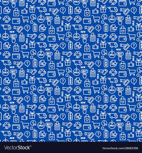 E Commerce Seamless Pattern Royalty Free Vector Image