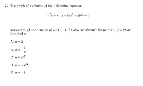 Solved The Graph Of A Solution Of The Differential Chegg