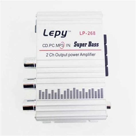 Jual Lepy LP HiFi Mini Stereo Amplifier Treble Bass Booster Original Silver Di Seller