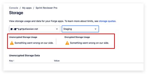 Cant We See The Storage Detail Of Production Evnvironment Error For