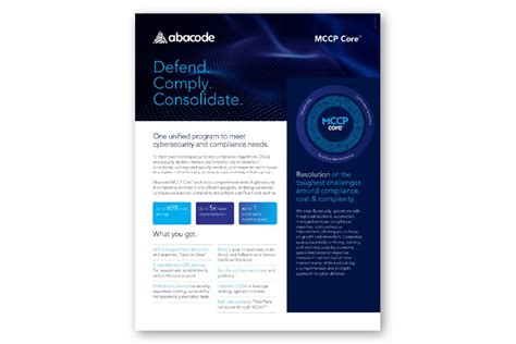 Mccp Core™ Managed Cybersecurity And Compliance Services Provider
