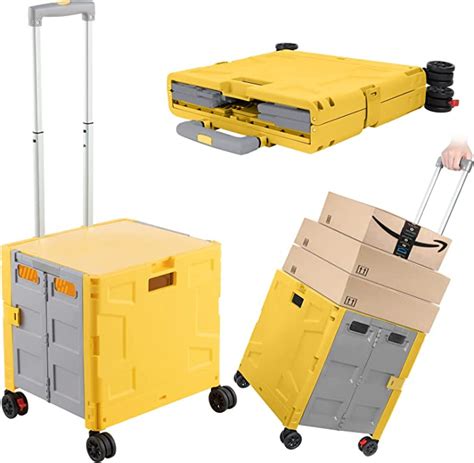 Foldable Shopping Utility Cart Portable Rolling Crate