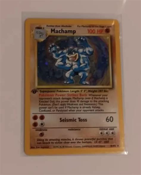 Rare Machamp 1Ère Edition Holo Rare Base Set 1999 Pokémon 8102 Eur 166