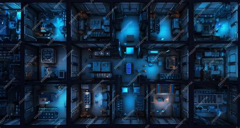 Premium Photo Captured From Above The Server Room Presents A Digital Landscape Of Technology