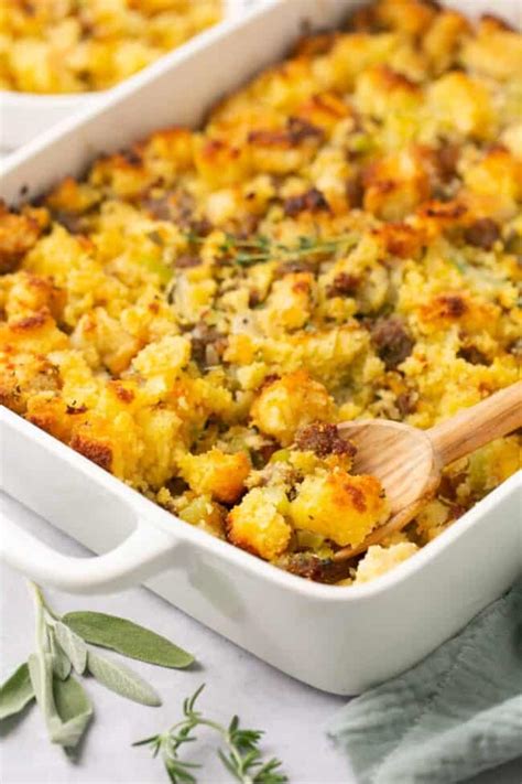 Cornbread Sausage Stuffing Erin Lives Whole