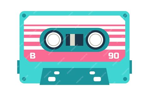 Premium Vector Retro Audio Cassette Vintage Tape Vector Illustration