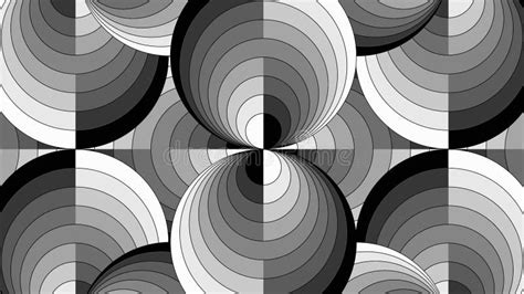 Abstract Background Texture Design Of Reverse Overlapping Concentric Circles In Shades Of Gray