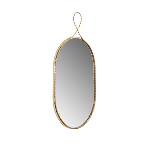 Ravina 20x38 Braided Brass Oval Wall Mirror Tov Furniture
