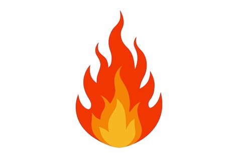 Vector De Llamas De Fuego Sobre Fondo Blanco Vector Premium