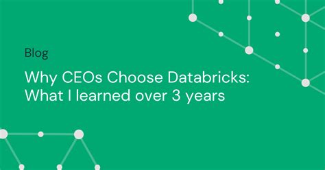 Why Ceos Choose Databricks The Databricks Blog