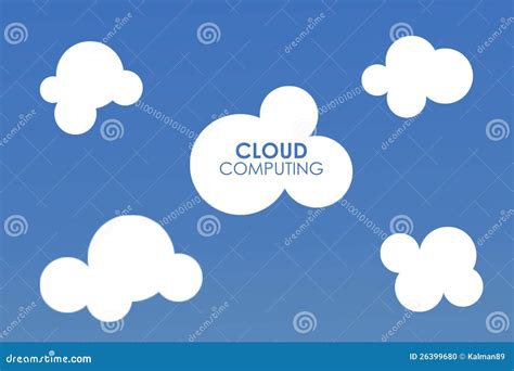 Data Transmission In Cloud Computing Stock Illustration Illustration Of Blue Computing 26399680