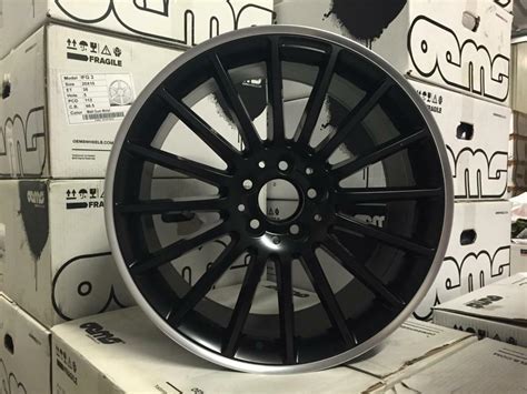 19 C63 Amg Multi Spoke Style Wheels Satin Black Machined Mercedes C