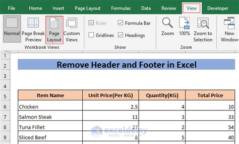 How To Remove Header And Footer In Excel Methods ExcelDemy