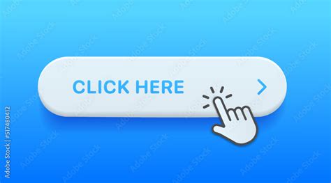 click here web buttons with hand cursor set of action button with