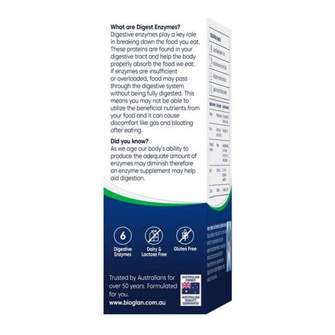Buy Bioglan Platinum Digest Eze Multi Action 40 Capsules Online At Chemist Warehouse