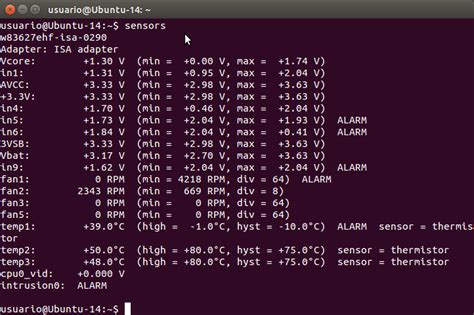 15 Lm Sensors Ubuntu 14 04 Lts Trastetes
