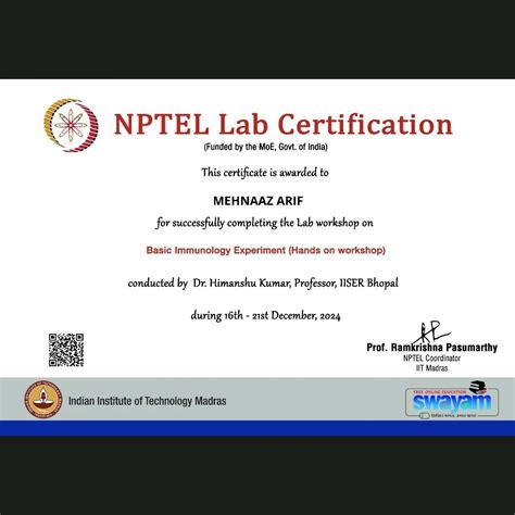 Nptel Immunology Biotechnology Continuouslearning Skilldevelopment