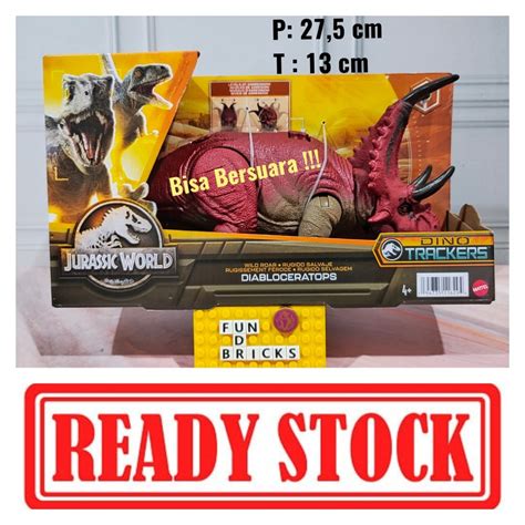 Jual Mattel Jurassic World Dino Trackers Wild Roar Diabloceratops