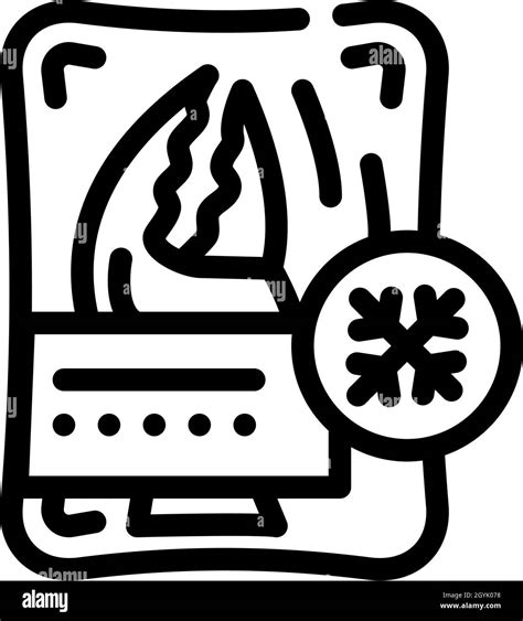 Crab Frozen Seafood Line Icon Vector Illustration Stock Vector Image