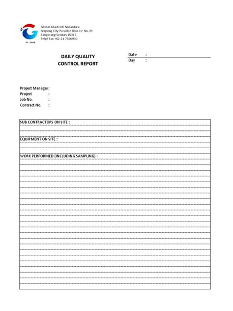 Qc Form Pdf