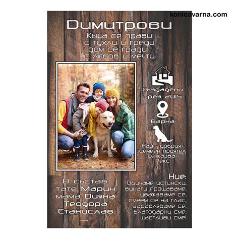 Колаж Семейна визитка Колажи до 5 снимки Колажи Подаръци със снимка Продукти