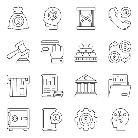 Premium Vector Pack Of Business And Investment Line Icons