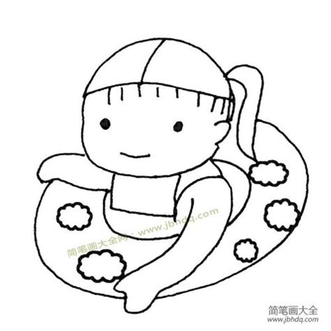 儿童游泳简笔画女孩 简笔画图片大全 普车都