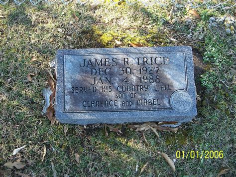 James Robert Trice 1927 1988 Find A Grave Memorial