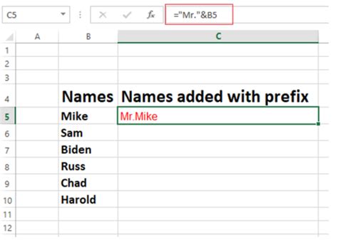 How To Add Prefix And Suffix To Entire Column In Excel