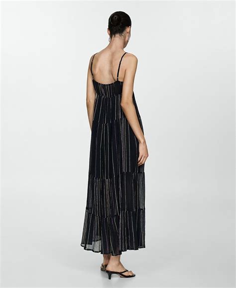 Mango Womens Decorative Stitching Strapless Dress Macys