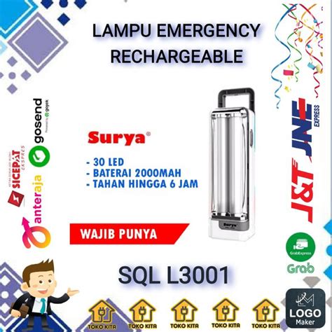 jual lampu emergency surya sql l3001 shopee indonesia