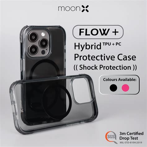 Moonx Flow Case For Ip Pro Pro Max Plus Tinted Transparent Casing Full Protection