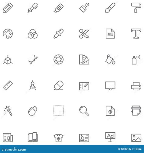 Graphic Design Icon Set Stock Vector Illustration Of Eyedropper 48848122
