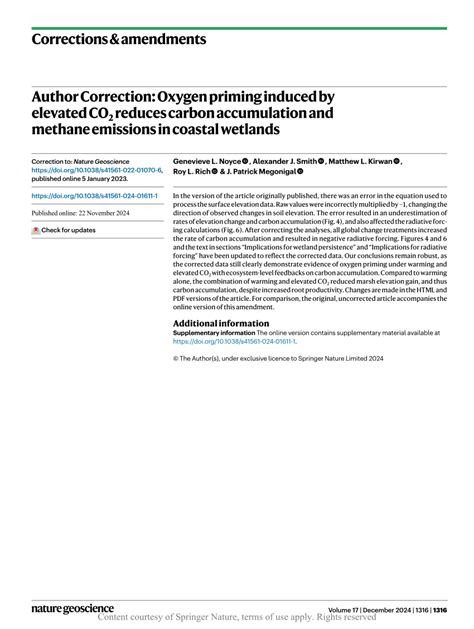 Author Correction Oxygen Priming Induced By Elevated Co2 Reduces