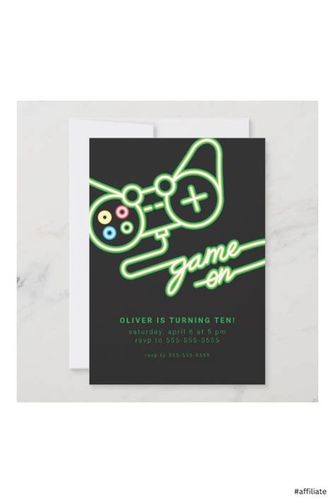 Vr Game Virtual Reality Birthday Party Invitation Artofit