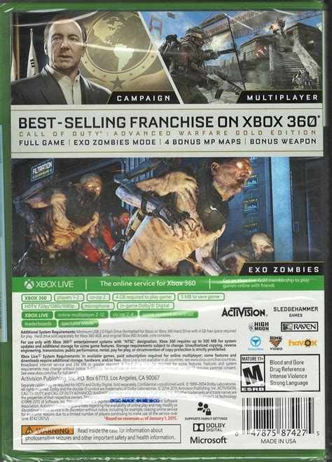 Call Of Duty Advanced Warfare Cover Xbox 360