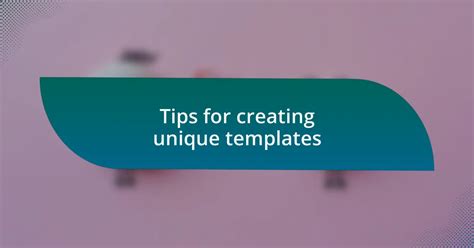 My Passion For Creating Unique Gimp Templates